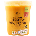 Calories in M&S Super Carrot & Red Pepper Soup 600g, Nutrition ...