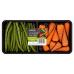 Calories in Waitrose Fine Beans & Baby Carrots 250g, Nutrition ...