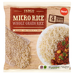 Calories in Tesco Micro Rice Whole Grain Brown Rice 150g, Nutrition ...