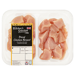 Calories in The Butcher's Selection at Asda Diced Chicken Breast ...