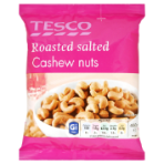 Calories in Tesco Roasted Salted Cashew Nuts 400g, Nutrition ...