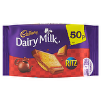 Calories in Cadbury Dairy Milk with Ritz Biscuit 50p Chocolate Bar 35g ...
