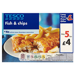 Calories in Tesco Fish & Chips 340g, Nutrition Information | Nutracheck