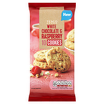 Calories in Tesco White Chocolate & Raspberry 10 Cookies 200g ...