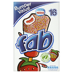 Calories in Fab Ice Lollies 16 x 58ml, Nutrition Information | Nutracheck