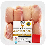 Calories in M&S Oakham Skinless & Boneless Chicken Thighs 500g ...