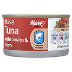 Calories in Tesco Tuna Flakes with Tomato & Onion 85g, Nutrition ...